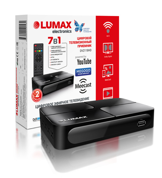 Медиаплеер Lumax DV2118HD, HDMI, RCA, USB, черный купить по низкой цене с доставкой в интернет ...