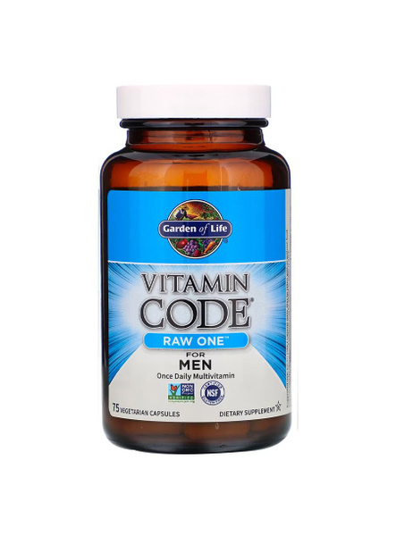 Garden of Life Vitamin Code Raw One for Men, Мультивитамины для мужчин (75 капсул) - купить с ...