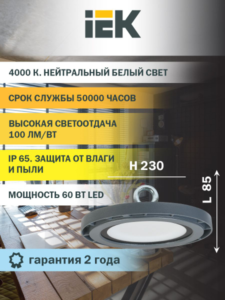 Светильник светодиодный ДСП 5009 60Вт 4000К IP65 IEK купить на OZON по низкой цене (1349847922)