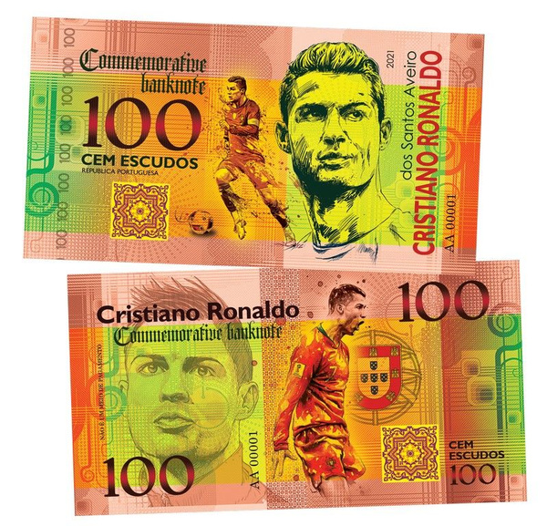 100 cem escudos (эскудо) Криштиану Роналду (Cristiano Ronaldo. Portugal ...
