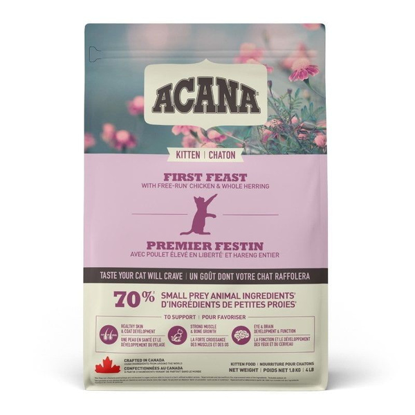 Корм сухой низкозерновой для котят всех пород ACANA First Feast, 1.8 кг ...