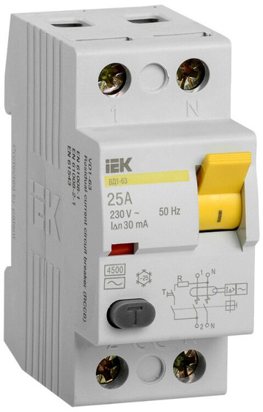 IEK УЗО 2P 25А 30мА AC - купить с доставкой по выгодным ценам в ...