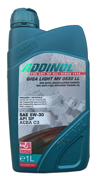 Масло моторное ADDINOL 5W-30 Синтетическое - купить в интернет-магазине ...