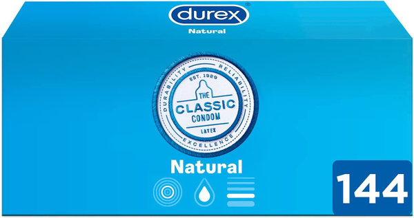 Durex Презервативы Durex Classic классические с гелем смазкой 144 штуки Германия купить с