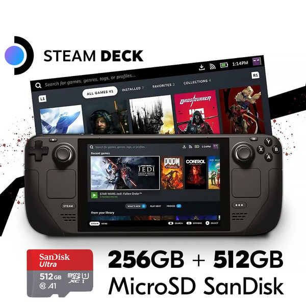 Портативная игровая консоль Valve Steam Deck 256GB + карта памяти ...