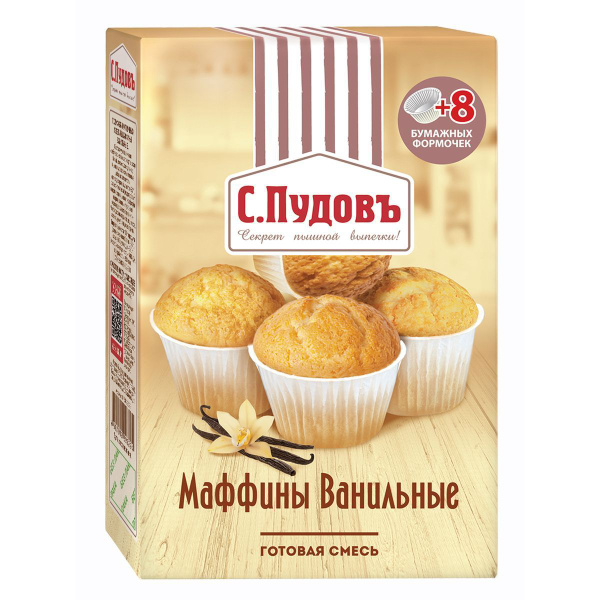 Пудовъ маффины ванильные, 250 г купить на OZON по низкой цене (141605820)