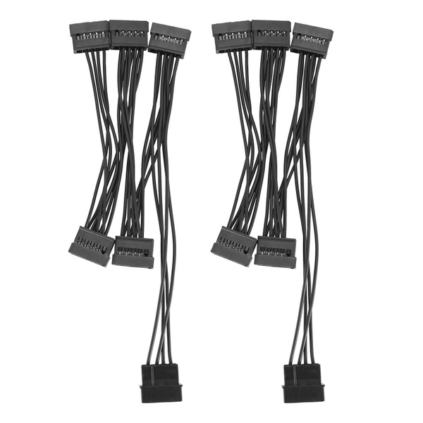 2 шт Molex 4pin Ide на 5 Sata 15pin кабель питания жесткого диска