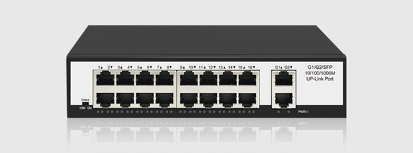 Коммутатор 16 POE портов 100Mbs, +2 Uplink порта 1000Mbs - купить по ...