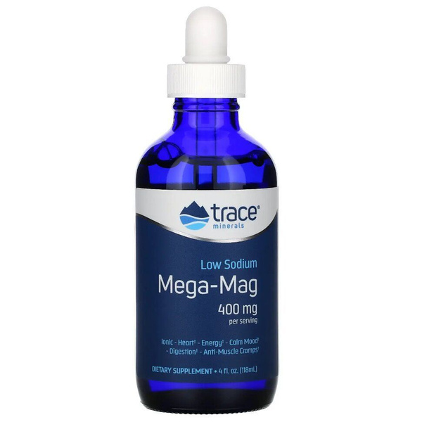 Trace Minerals Mega-Mag 400 mg 118 мл, Трейс Мега-маг магний 400 мг ...