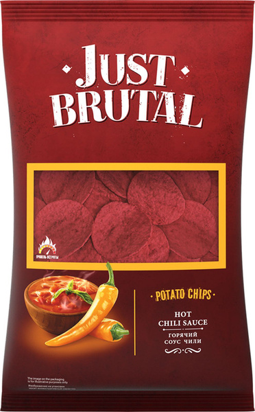 Чипсы картофельные Just Brutal со вкусом горячего соуса Чили, 85 г ...