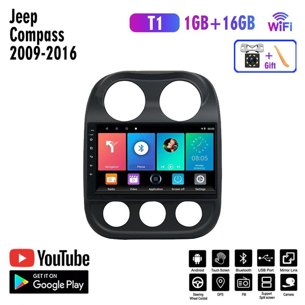 Автомагнитола 2 дин Андроид,ДЖИП Компас/JEEP Compass 2009-2016,1+16Гб ...