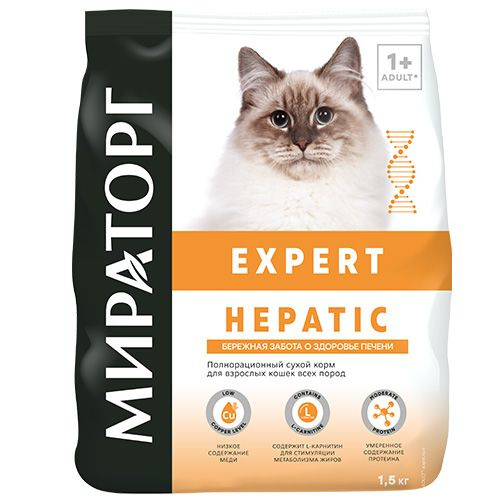 Мираторг Expert Hepatic / Сухой корм для взрослых кошек всех пород ...