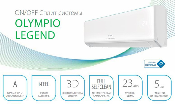 Сплит-система Ballu BSW-12HN1_23Y (Olympio Legend) - купить по ...