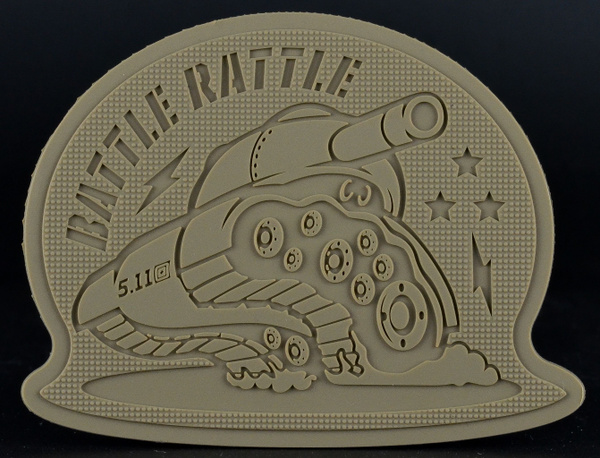Оригинальная нашивка, патч "BATTLE RATTLE" ПВХ от 5.11 тактическая с ...