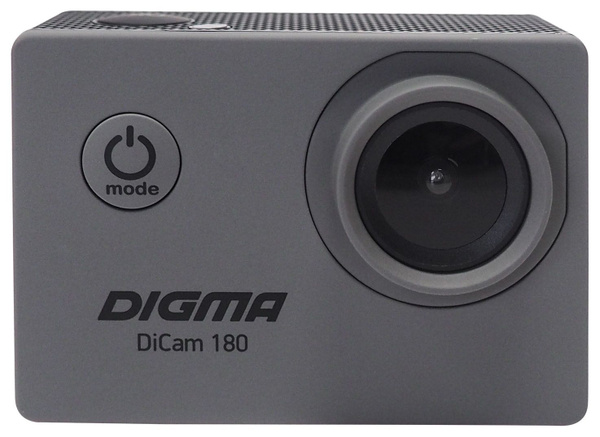 Экшн-камера Digma 12Мп, Full HD 1080р, LCD-дисплей, серый купить на ...