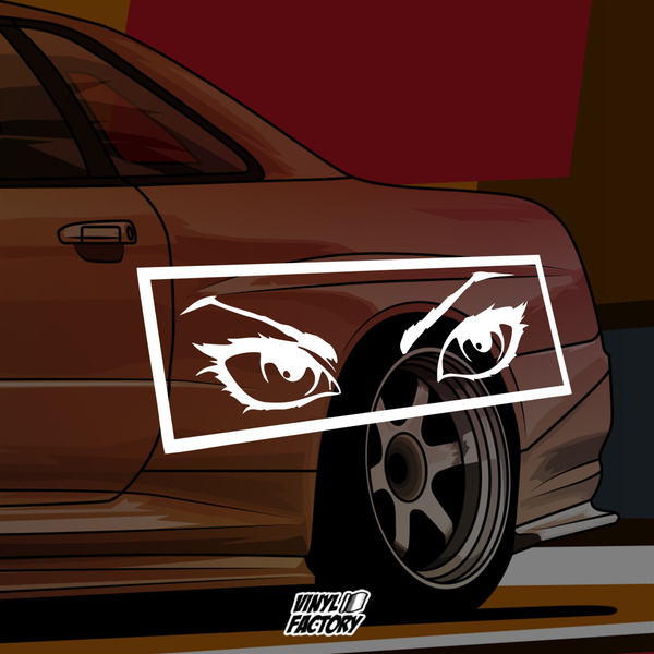 Angry Eyes - JDM Anime Белая наклейка купить c доставкой на OZON по ...