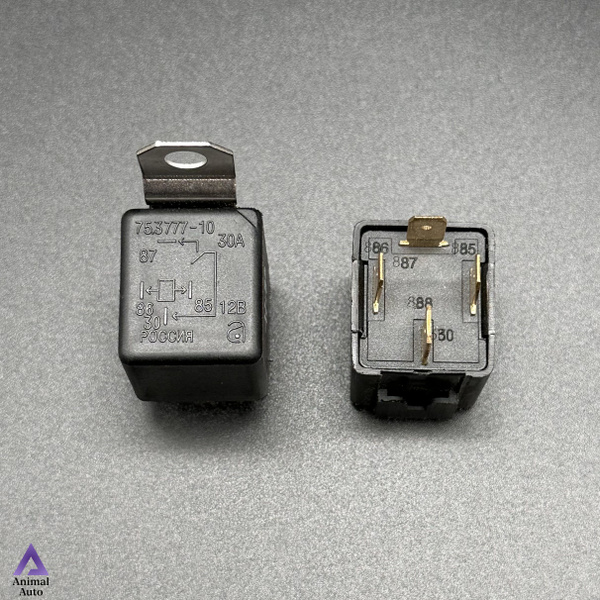 Реле электромагнитное АВАР 12V 4-х контактное с кронштейном арт.75.3777 ...