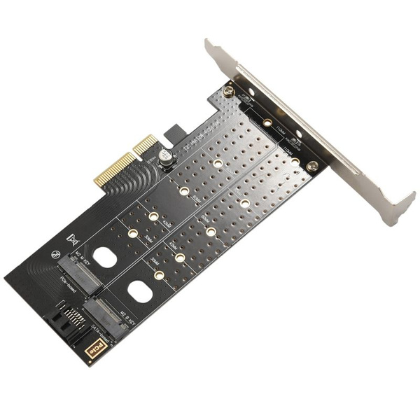 Двойной адаптер M 2 Pcie M2 Ssd Nvme M или Sata B ключ 22110 2280 2260 2242 2230 К Pci E 3 0