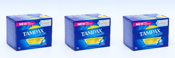 Tampax Тампоны женские с аппликатором Compak Regular Duo, 16шт, 3 уп ...