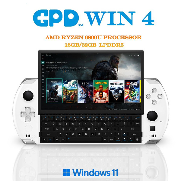 GPD WIN 4 Игровая консоль, ноутбук AMD 6800U,портативный 6-дюймовый ...