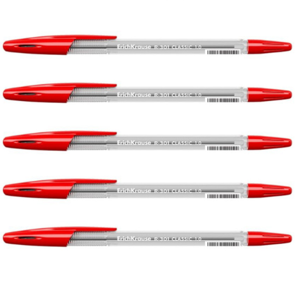 Ручка шариковая R-301 Stick Classic, красная 5шт купить на OZON по ...