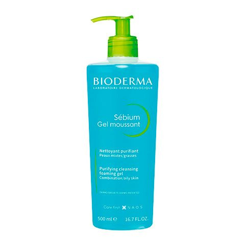 Биодерма Себиум (Bioderma Sebium) Гель пенящийся очищающий с дозатором ...