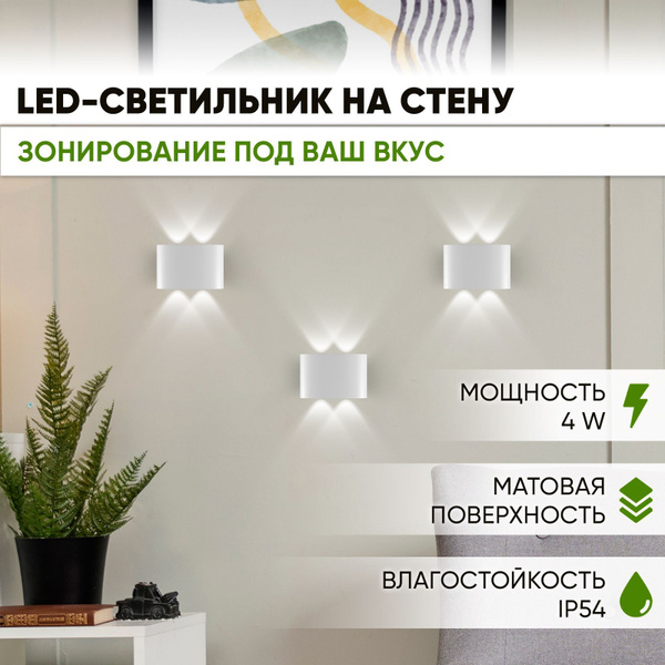 Настенный светильник Alinesl Светодиодная лампа / Лампа настенная для ...