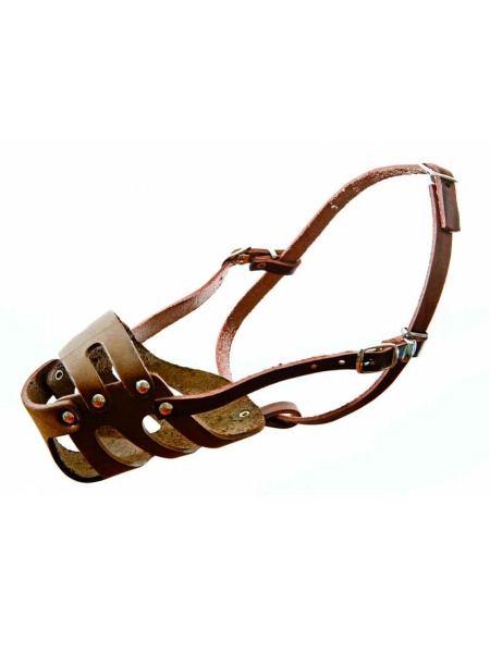 Намордник кожаный крытый №2 (доберман) НК-2-КР - купить с доставкой по ...