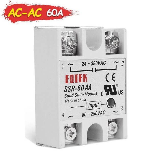 Fotek Ssr 60aa Твердотельное реле 60a 80 250v Ac 24 380v Ac купить