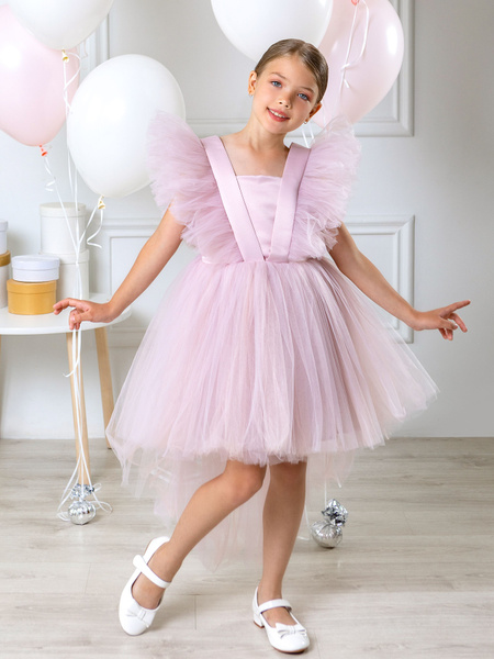 Праздничное платье LELUkids для девочки Эстель, пудрово-розовый, р-р 140, Девочки, На любой ...