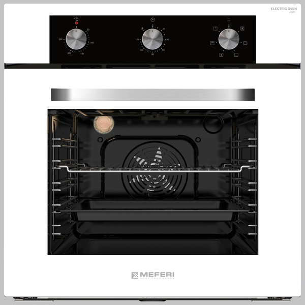 Электрический духовой шкаф MEFERI MEO606WH LIGHT, с грилем и конвекцией ...
