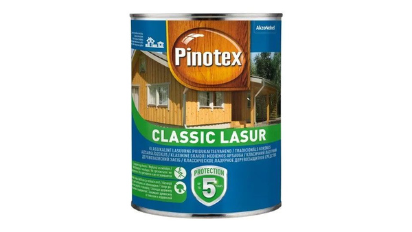 Pinotex Classic Lasur. Бесцветная. Влагостойкая лазурь (пропитка) для ...