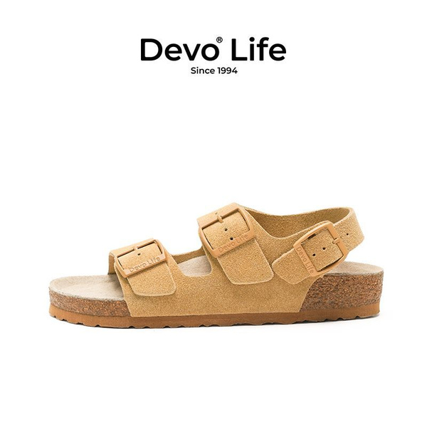 Сандалии Женский Devo Life, размер 37 Воловья кожа, Джут Платформа Анатомическая стелька ...
