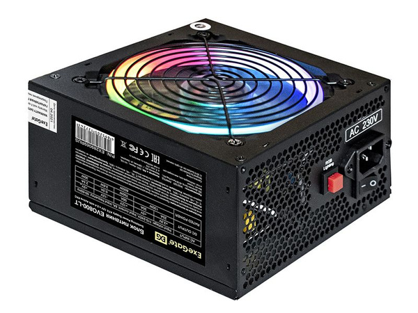 Блок питания компьютера EVO800-LT 800W Black EX289069RUS-PC, 800 Вт ...