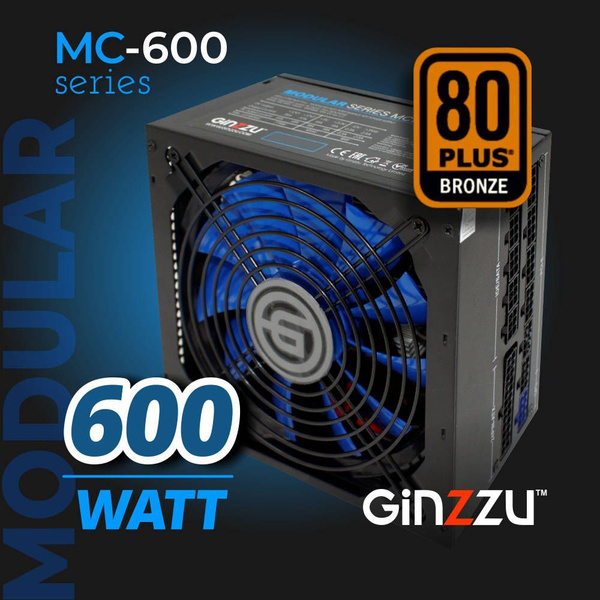 Блок питания Ginzzu MC600 14CM 80 PLUS Bronze модульный. купить на OZON ...