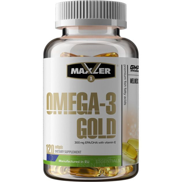 Жирные кислоты Omega 3 Gold Maxler 120 капс Maxler 240 г Без вкуса