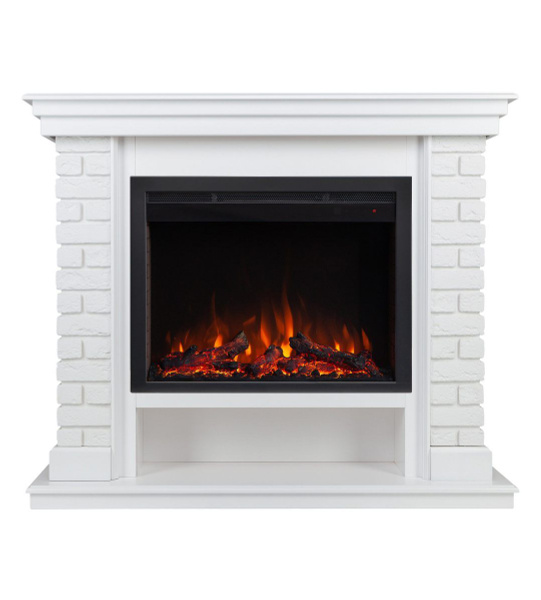 Электрокамин RealFlame Brixton 25,5 WT с очагом Saphir 25,5, 6 цветов пламени купить на OZON по ...