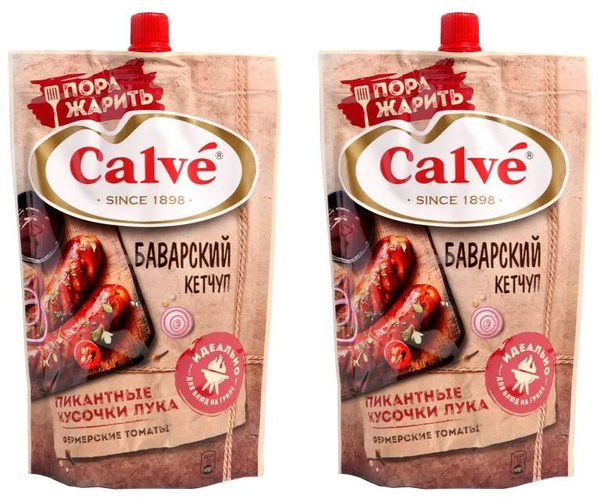 Кетчуп Calve Баварский, 2 уп по 350 г - купить с доставкой по выгодным ценам в интернет-магазине ...