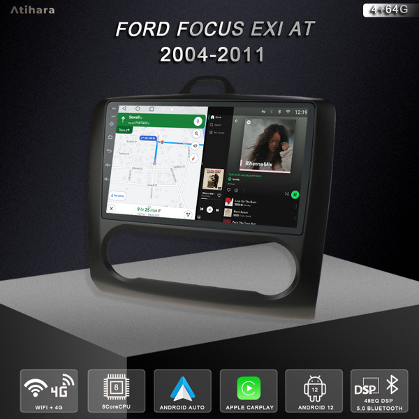 Автомагнитола Atihara 9" для Ford Focus Exi AT 2004-2011, Carplay/ Android Auto/ Андроид 12/ 8 ...