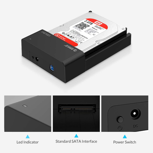 Док-станция для внешних жестких дисков с интерфейсом USB3.0,Для 2,5 ...