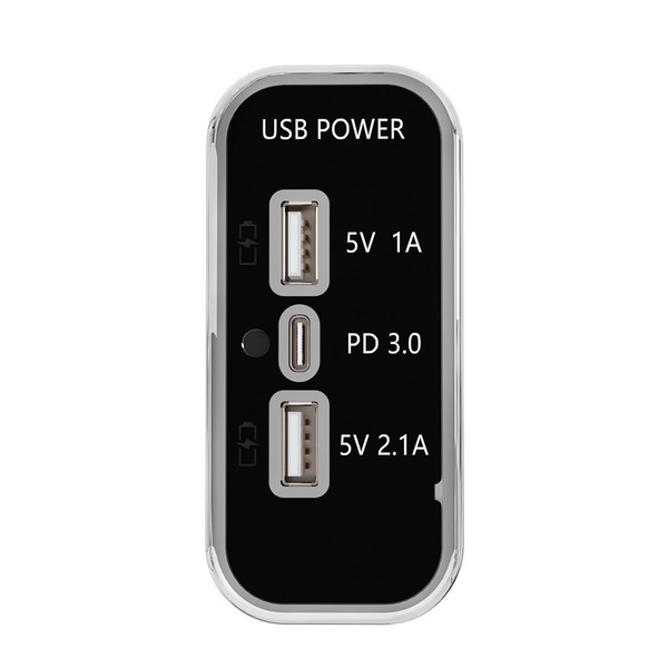 Розетка usb встраиваемая мощность 33w 2-usb 1-Type C купить по низкой ...
