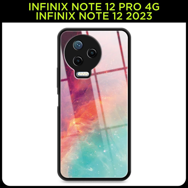Стеклянный чехол на Infinix Note 12 Pro 4G/Note 12 2023 / Инфиникс Нот ...