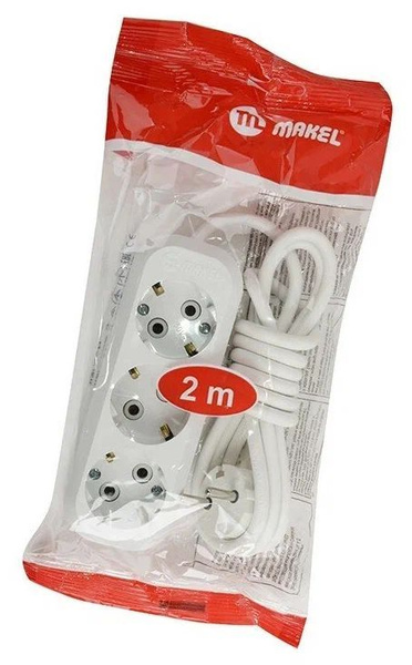 Удлинитель бытовой Makel - купить по выгодной цене в интернет-магазине OZON (1206389638)