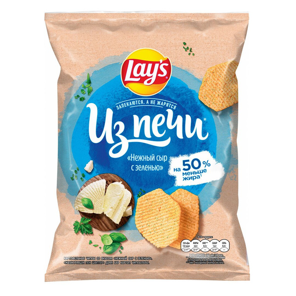 Чипсы Lay's Из печи Нежный сыр с зеленью, 85 г - купить с доставкой по выгодным ценам в интернет ...