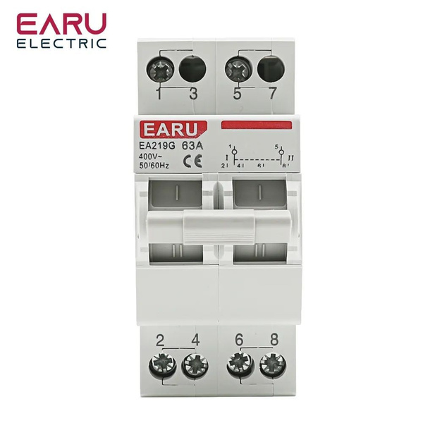 Купить Реверсивный переключатель EARU EA219G 2P 40A 3-позиционный ...