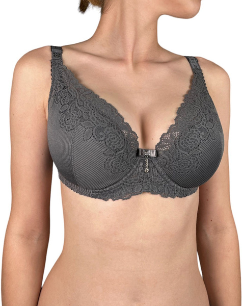 Бюстгальтер Женский VE.NU.S на косточках, размер 90D серый Полиамид, Эластан Повседневный Китай ...