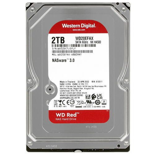 2 ТБ Внутренний жесткий диск Western Digital Red IntelliPower (WD20EFAX ...