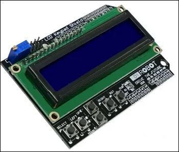 Шильд LCD 16x2 (Зеленый/черный) + keypad Shield for Arduino UNO ...