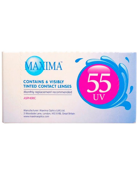 Maxima 55 Comfort Plus 6 линз В упаковке 6 штук Оптическая сила -1.25 ...