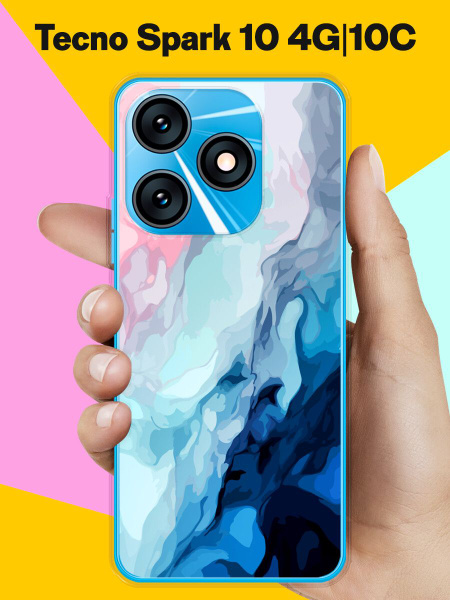 Силиконовый чехол на Tecno Spark 10 4g Tecno Spark 10c Акварель для Текно Спарк 10 4 Джи